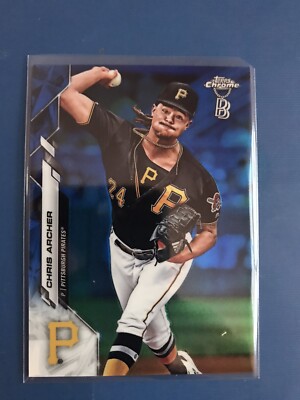 Chris Archer Pirates 2020 Topps Chrome Ben Baller #54 Blue Refractor ...