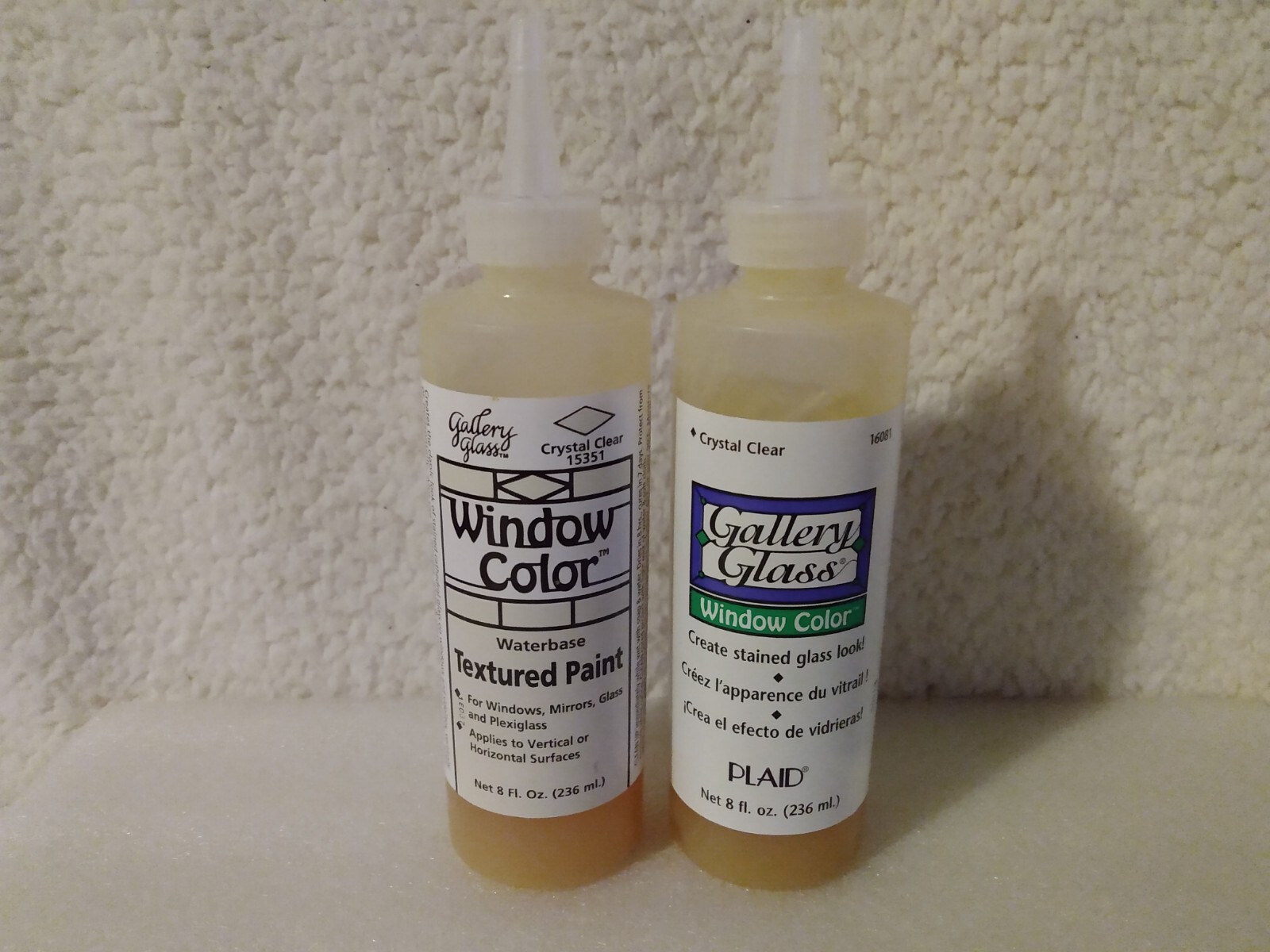 Gallery Glass Window Color PLAID 8oz Crystal Clear - 2 bottles | eBay