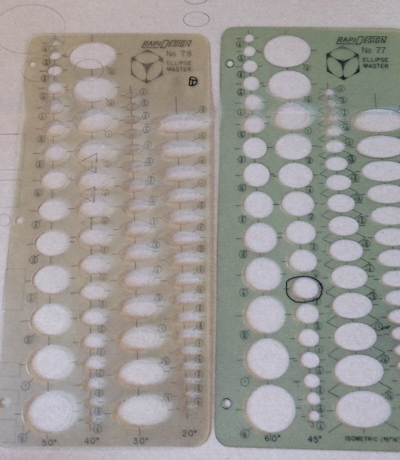 Nice Berol Rapidesign Ellipse Master No. 77 + 78 Drafting Template ...