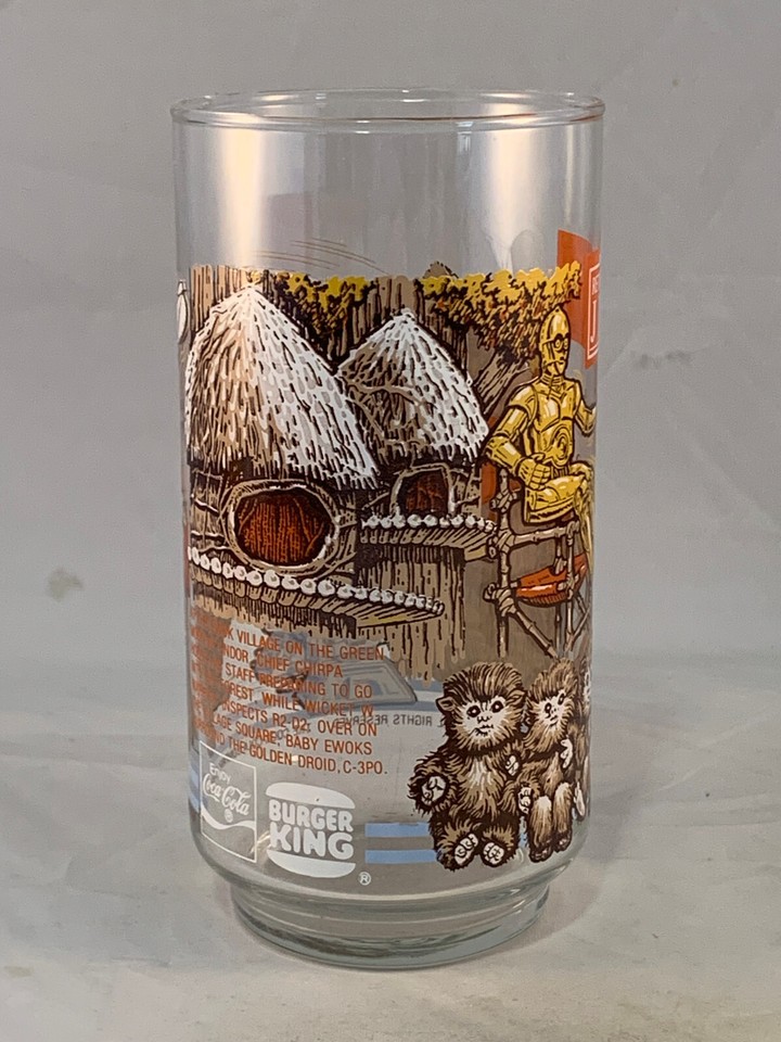 1983 Wicket Ewoks C3PO STAR WARS Burger King Collector Glass | eBay