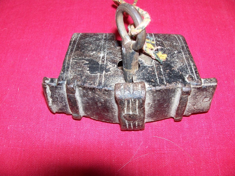 Antique Asian Lock Padlock Chinese Indian Old Vintage Large Big Jail ...