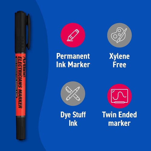Electricians Markers | Twin-Nib | Professional Series | Non-Conductive ...