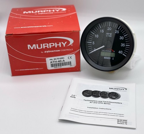 MURPHY TACH ATH-40-A with Digital Hour Meter 20700254 | eBay