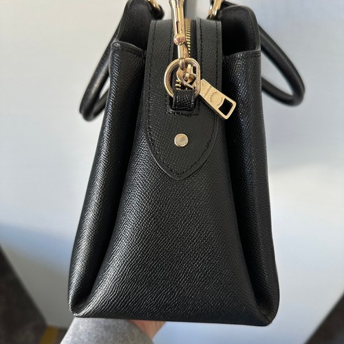 COACH 91493 LILLIE CARRYALL CROSSBODY IN CROSSGRAIN LEATHER BLACK | eBay