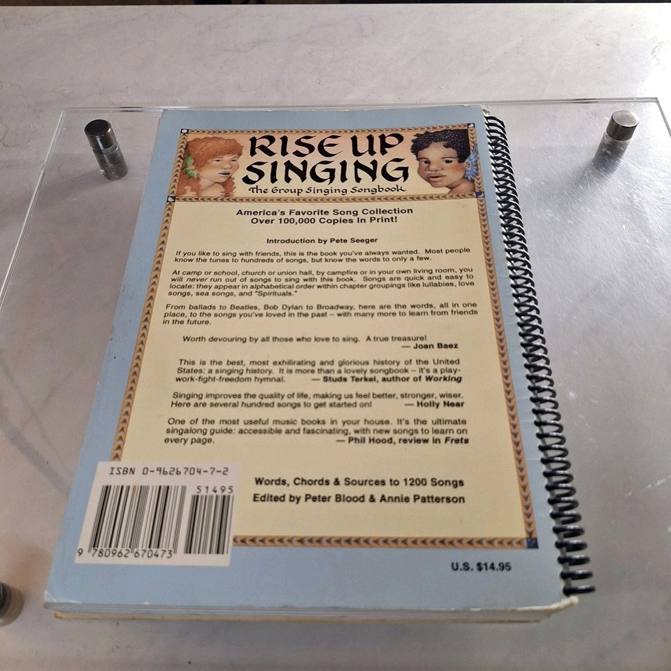 Rise Up Group Singing Songbook Word Lyrics Chords Sources 1200 Folk ...