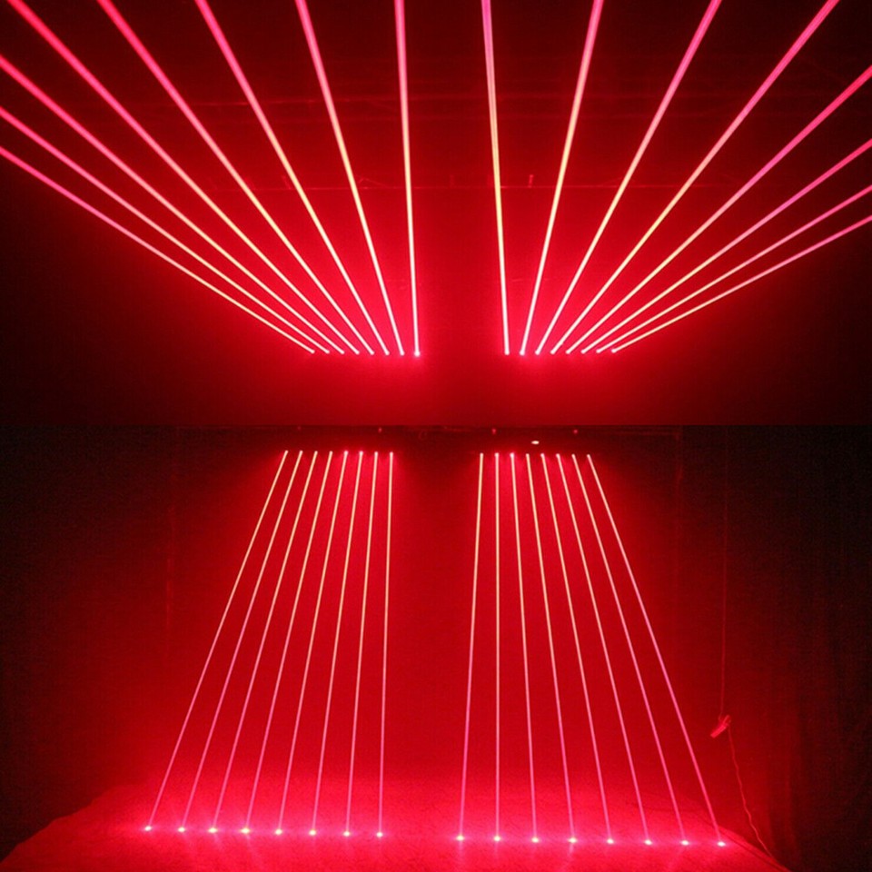 8 Eyes RED DMX512 LED Projector Stage Moving Head Beam Scan Laser Light ...