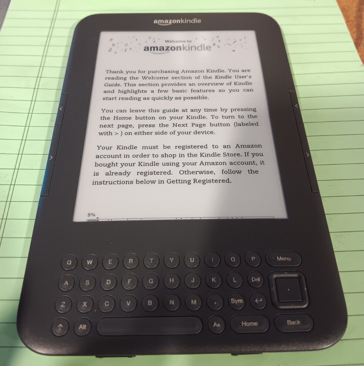 Amazon Kindle Keyboard 3rd Gen Wi-Fi 6" Graphite. GOOD CONDITION D00901