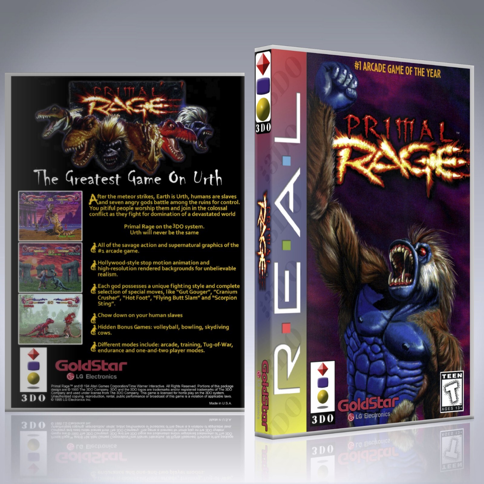 3DO Custom Case - NO GAME - Primal Rage | eBay
