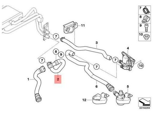 Genuine BMW E60 E60n E61 E63 Radiator Engine Return Hose Line OEM ...