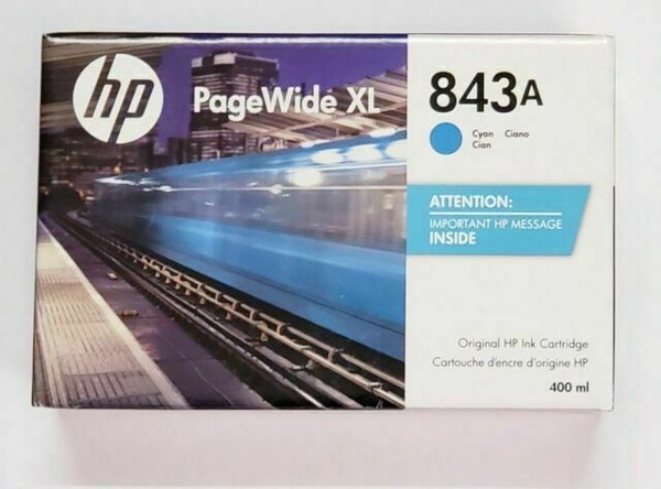 Genuine HP 843a PageWide XL Cartridge - Cyan (C1Q58A) for sale online ...