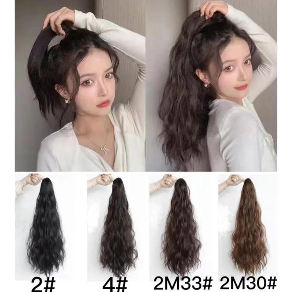 Long Thick Curly Wrap Around Clip In Ponytail Hair Extension Tail Hai ...