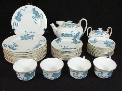 Rare Wedgwood Blue Chinese Tiger Tea Set 32 Pieces | eBay