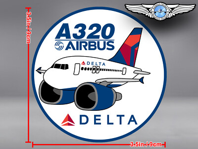 DELTA AIR LINES ROUND PUDGY AIRBUS A320 A 320 DECAL / STICKER | eBay
