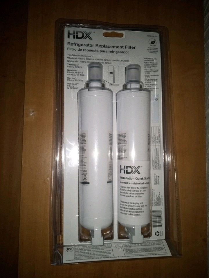 HDX Refrigerator Replacement 2-Pack FILTER For Whirlpool FMW-2 * Sealed ...
