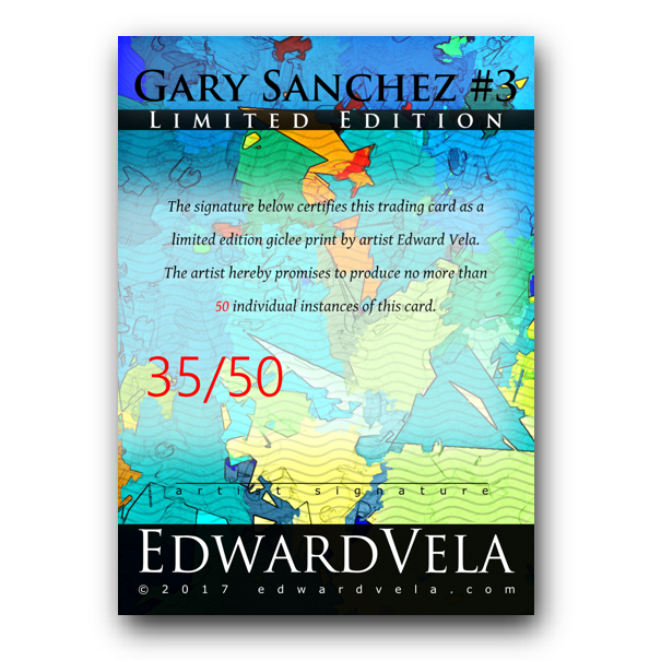 Gary Sanchez #3 Art Card Limited 35/50 Edward Vela Signed (New York ...