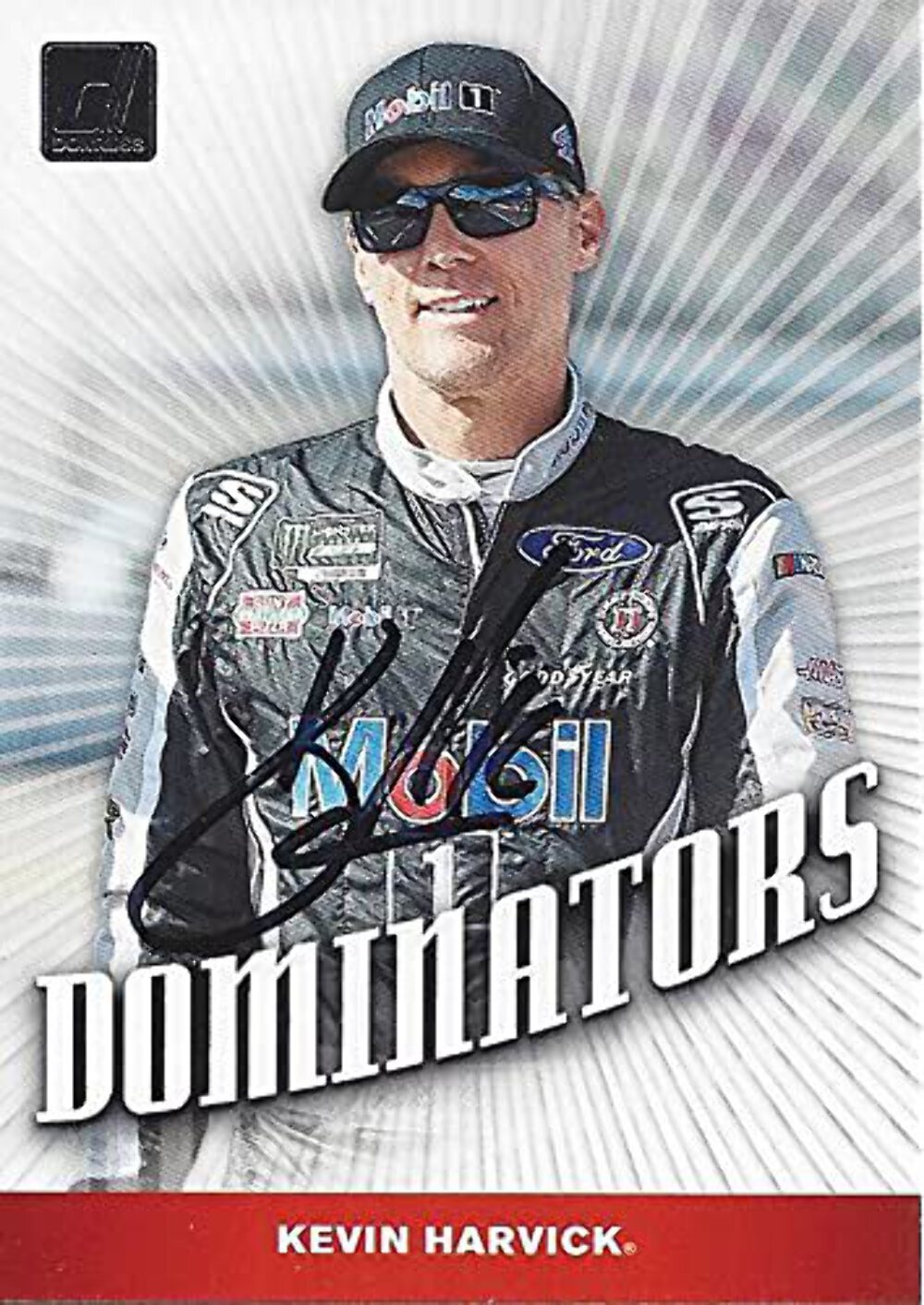 AUTOGRAPHED Kevin Harvick 2020 Panini Donruss DOMINATORS (#4 Mobil 1 ...