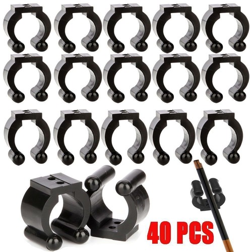 40pcs Fishing Rod Storage Clip Pole Holder Rack Organizer Wall Mounted ...