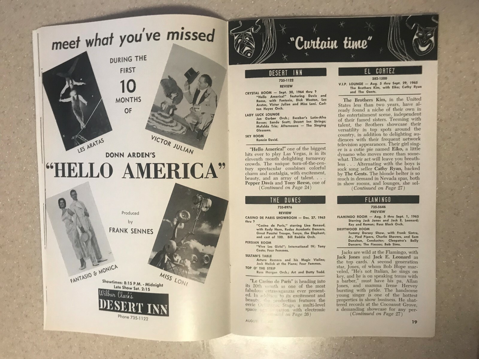 Fabulous Las Vegas Magazine Jane & Joan Ryba The Flattops Miss Loni 8/7 ...