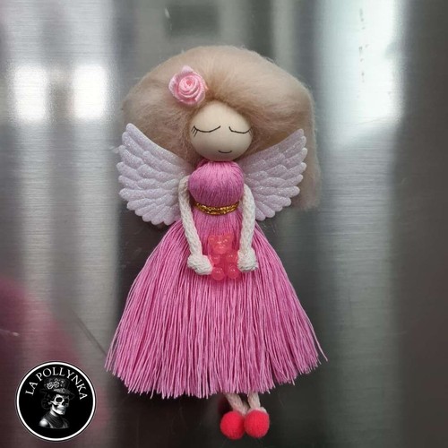 Handmade macrame Angel. Fridge Magnet, Birthday, Mother Day ...