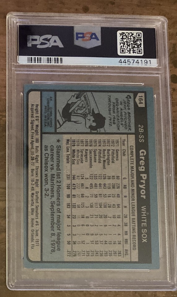 1980 Topps Greg Pryor #164 PSA 8 🔥📈🔥 | eBay