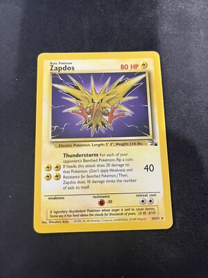 Pokémon TCG Zapdos Fossil 30/62 | eBay