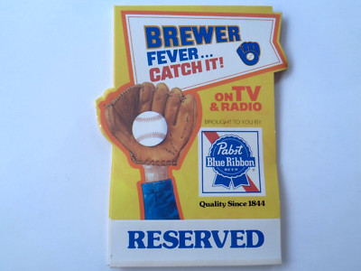 1980 Milwaukee Brewers Baseball Stand Up Schedule, Pabst Blue Ribbon ...