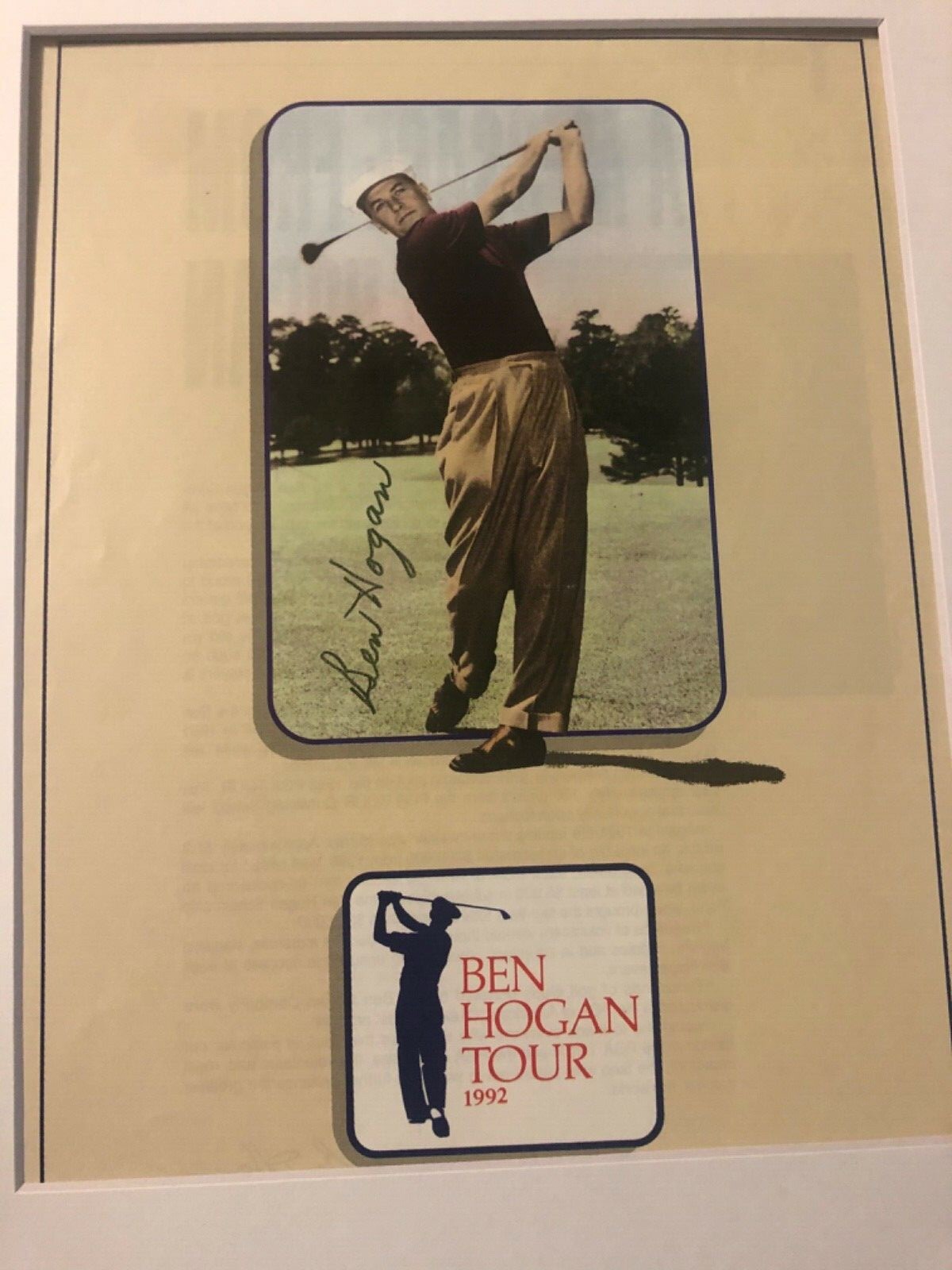 Ben Hogan Autographed Memorabilia | Signed Photo, Jersey, Collectibles ...