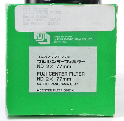 MINT FUJI CENTER FILTER ND-2X 77mm f/GX617 FUJINON 105mm f8 Lens, box ...