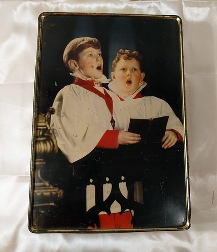 Christmas Tin Choir Boys Edward Sharp & Sons Ltd Made in England 10 x 7 ...