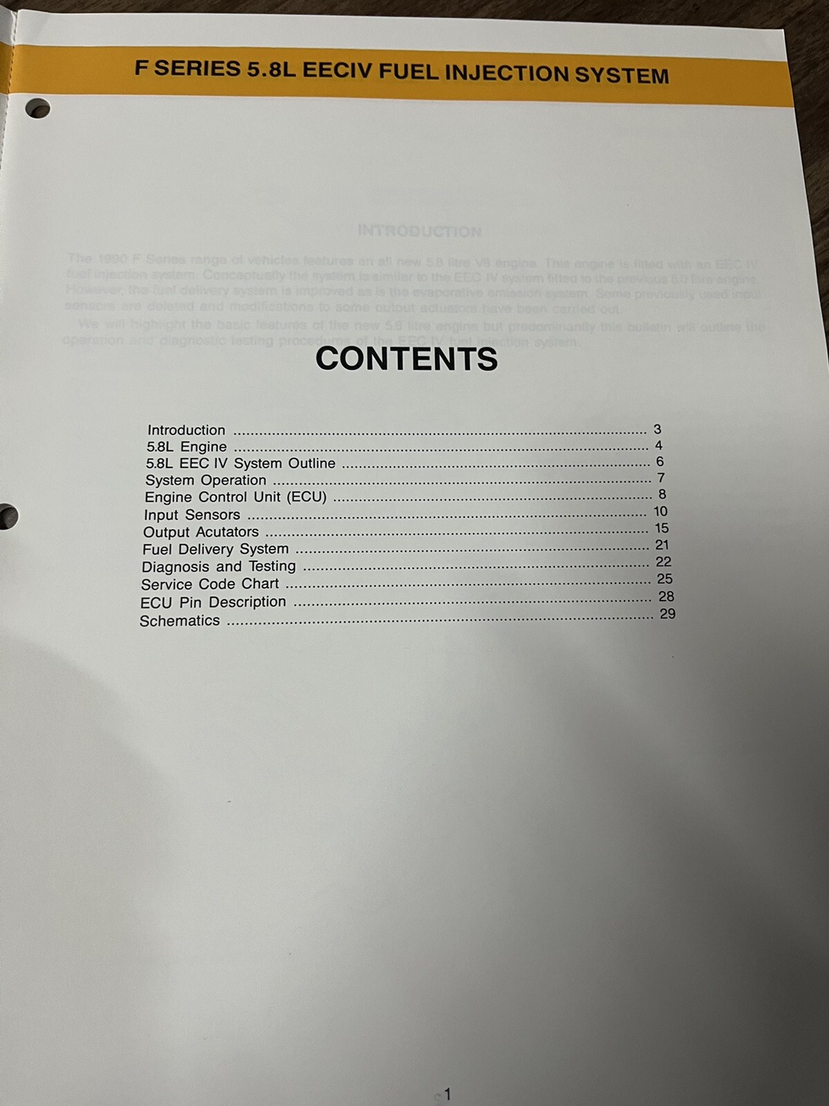 FORD Registered Technician Training Book 5.8 F SERIES 351 WINDSOR FUEL ...