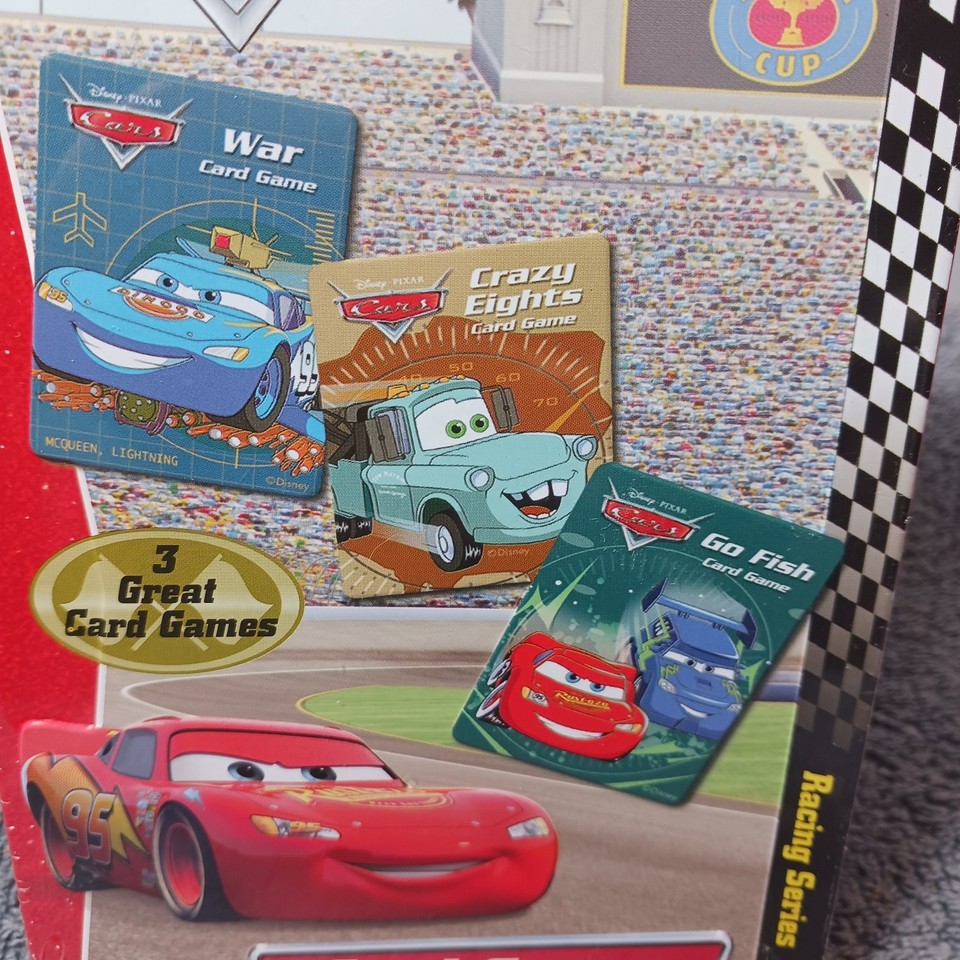 Disney Pixar Cars Racing Series Card Games with Metal Tin, Cardinal ...