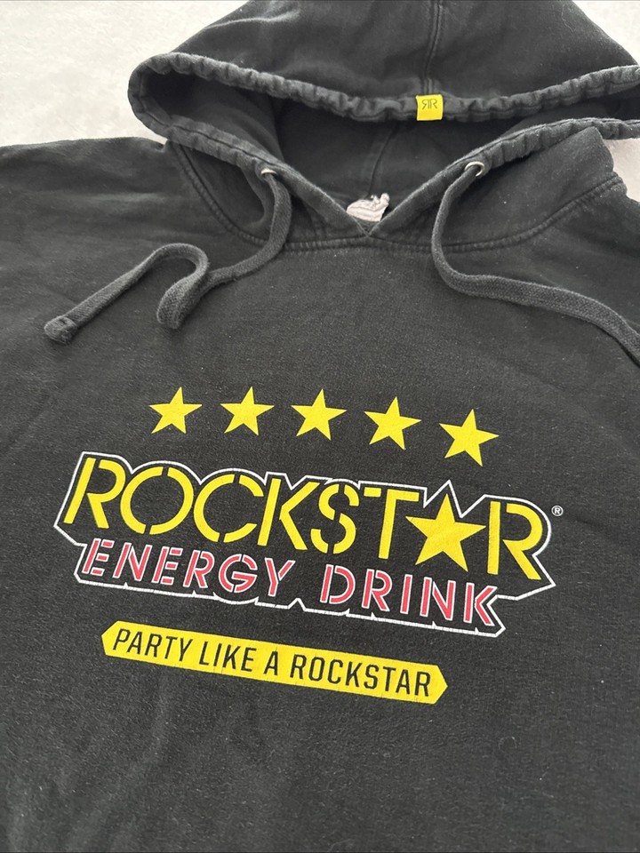 Rockstar Energy Drink Hoodie Party Like A Rockstar Mens XL Black ...