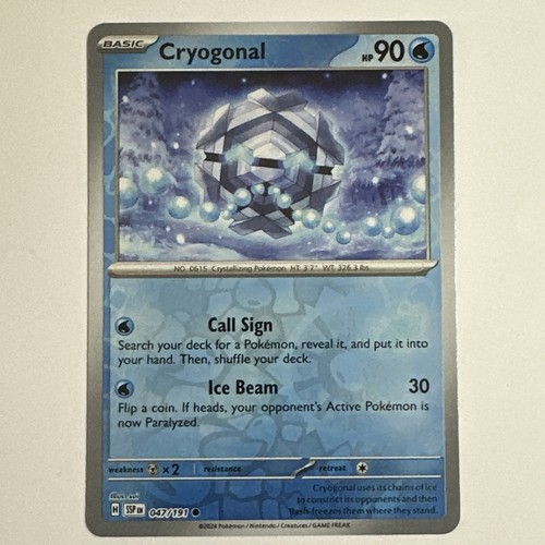 Cryogonal 047/191 Reverse Holo Card Surging Sparks SSP Pokemon TCG NM ...