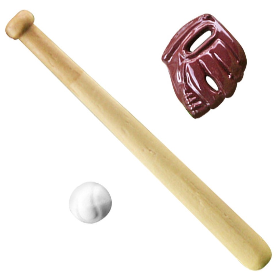 1 Set of Mini Baseball Glove Baseball Bat Decor Mini Kit House Decor ...