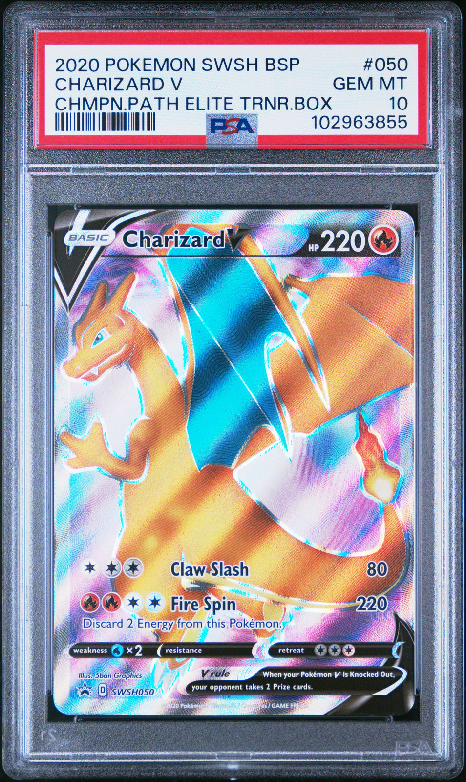 Charizard V 2020 Sword & Shield: Black Star Promo #SWSH050 Champion's ...
