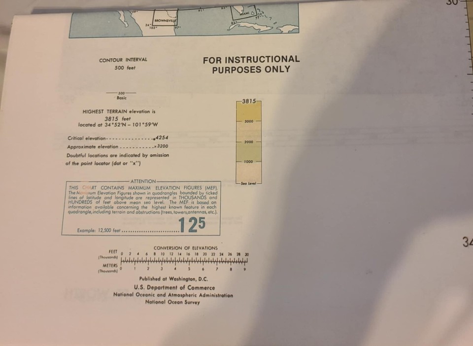 Dallas Ft Worth TX Sectional Aeronautical Chart 1977 Flight Map ...