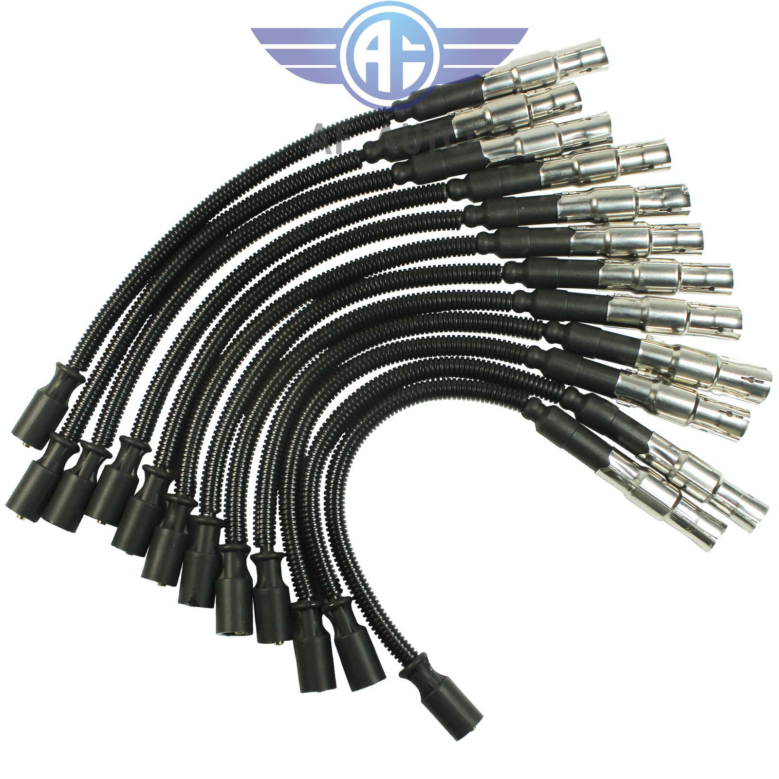 Ignition Spark Coils and Plug Wire Sets For Mercedes-Benz C CL CLK ML ...
