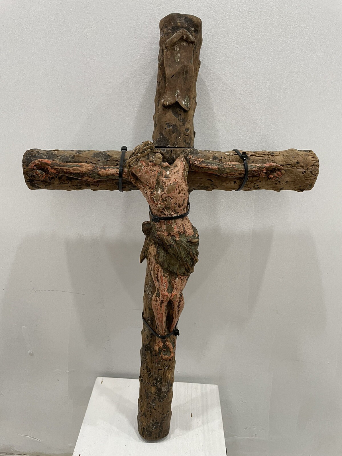 Antique Crucifix European Religious Art Artifact 19" | eBay