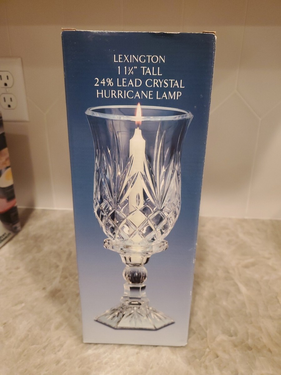 Lead Crystal Hurricane Lamps CRYSTAL HURRICANE LAMP LEAH