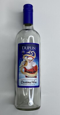 Duplin Winery NC Santa Claus Christmas Themed Red Wine EMPTY BOTTLE | eBay