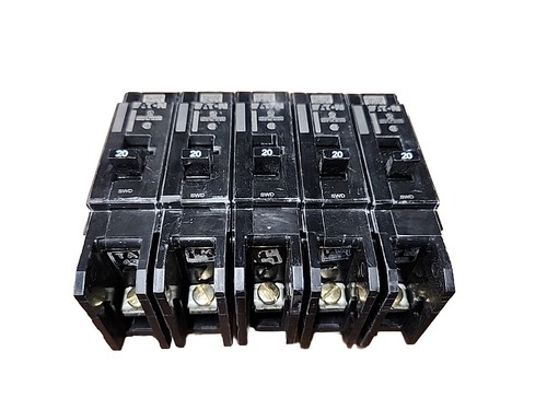 5 Eaton GHB1020 Circuit Breaker 20A 120/277V 1PH Bolt-On 20 AMP NEW ...