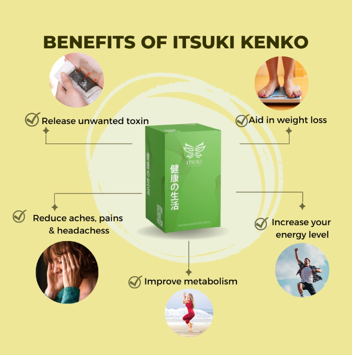 Premium ITSUKI KENKO HEALTH Detox Foot Pads Patch Herbal Cleansing ...