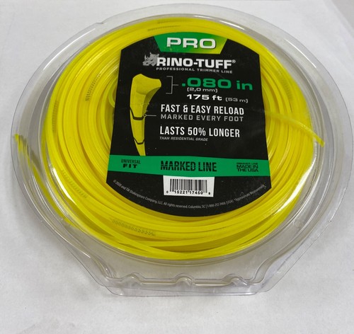 RINO-Tuff Pro/Trimmer Line .080" X 175 Feet/ Marked Trimmer Line Weed ...