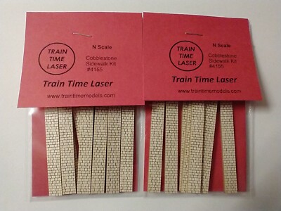 Train Time Laser N Scale Cobblestone Sidewalk Two Pack - 720 Scale Feet ...