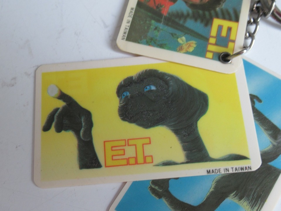E.T. Vintage Movie Scene Keychain - Double-Sided Panels Rare ET ...