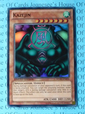 Kazejin WGRT-EN004 Super Rare Yu-Gi-Oh Card Limited Edition New | eBay UK