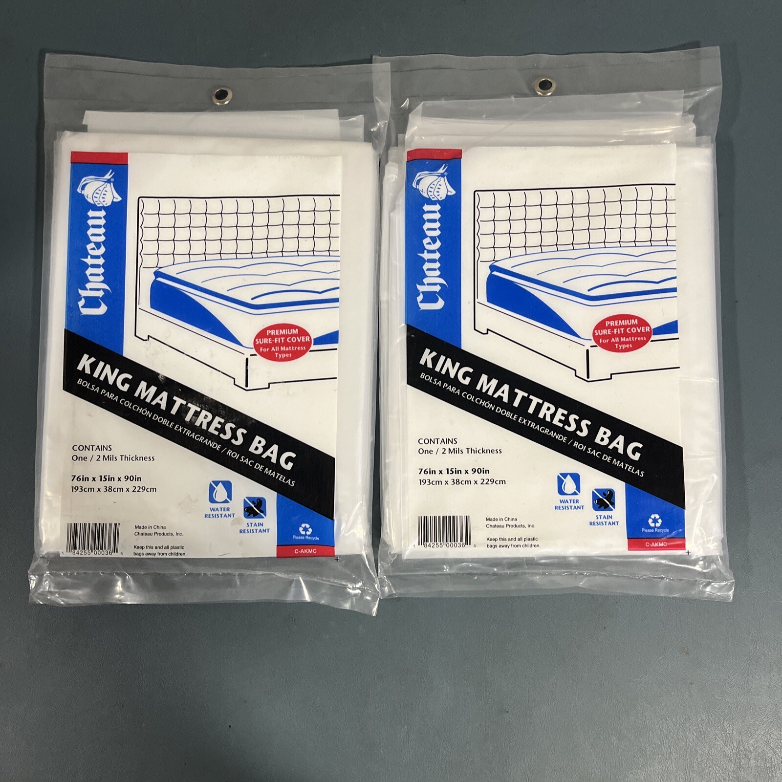 Set Of 2 - CHATEAU KING SIZE MATTRESS BAG 76x15x90 inches - 4 TOTAL ...