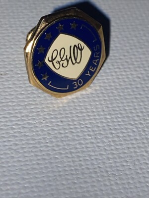 Vintage Yellow Gold Corning Glass Works 30 Years of Service Lapel Pin ...