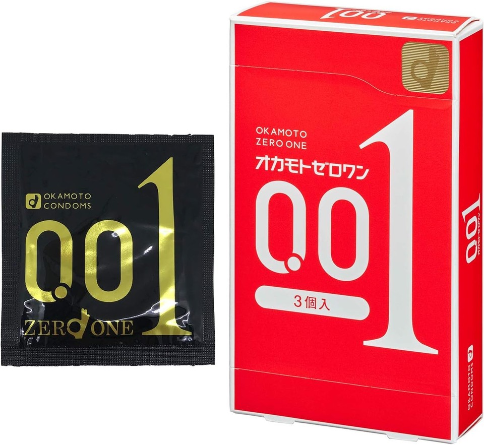 Japan Okamoto 001 0.01 mm Zero One Thinnest Condoms Medium Size 3 ...