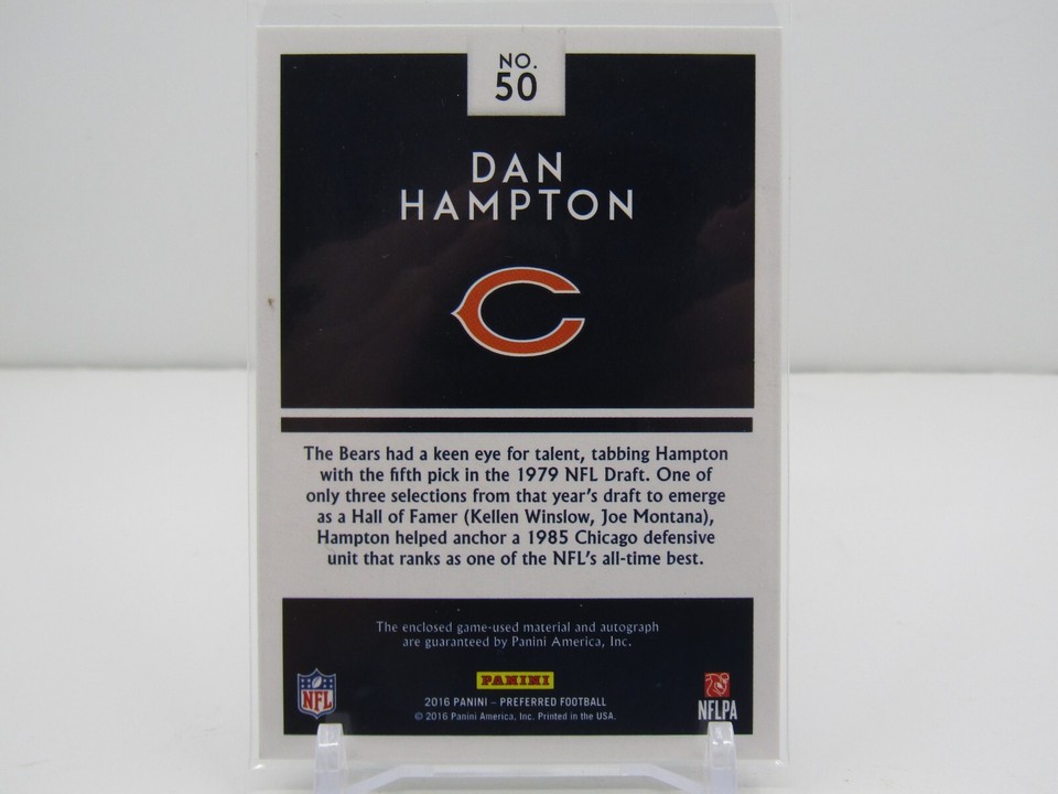DAN HAMPTON 2016 PREFERRED SILHOUETTES JUMBO PATCH AUTOGRAPH AUTO! #12/ ...